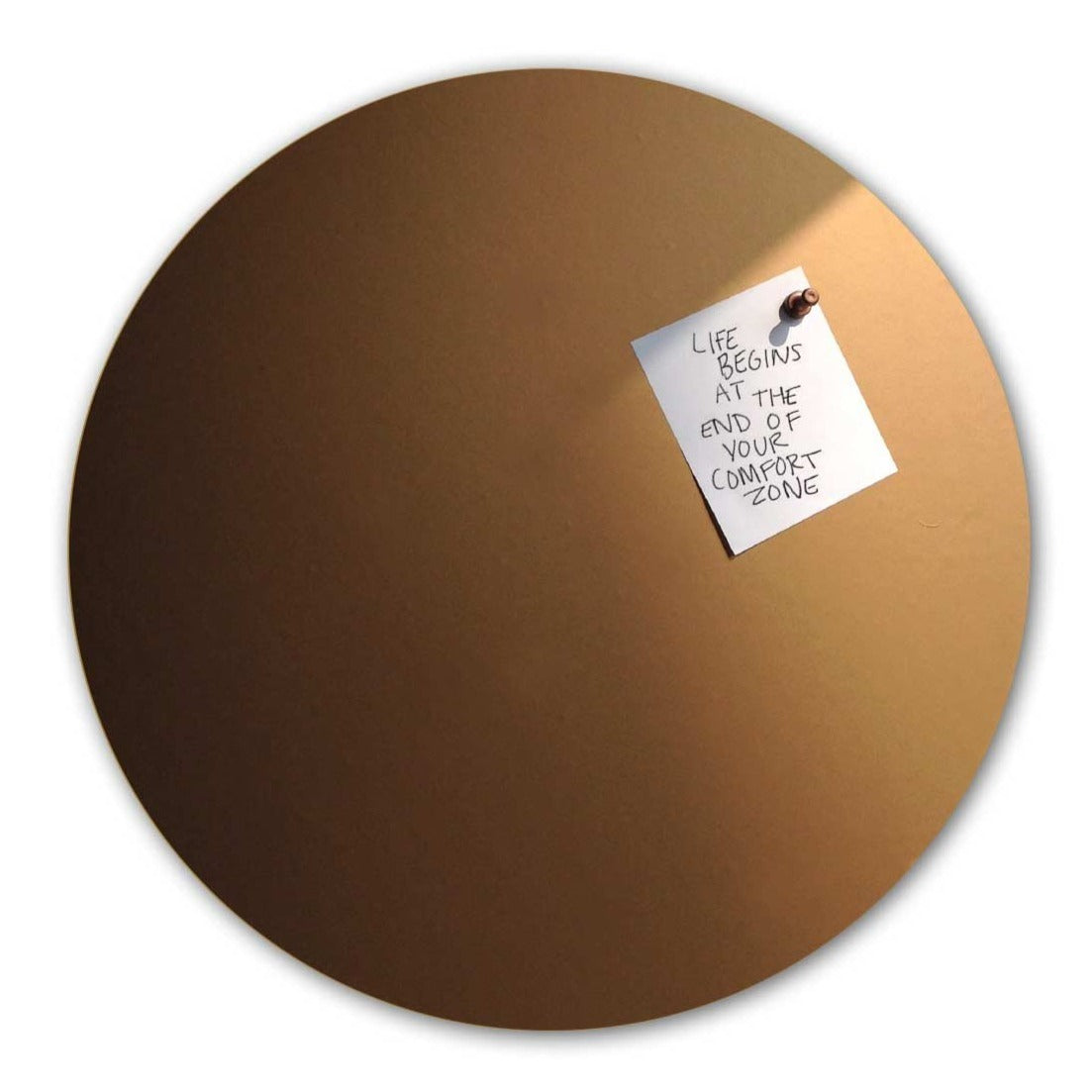 Copper / Round Magnetic Sticker – White Mica